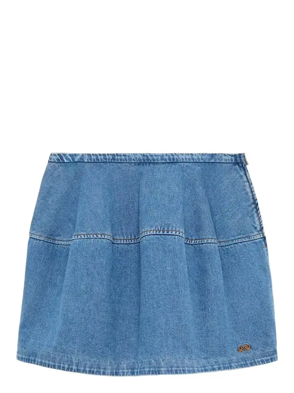 Loewe Balloon Denim Mini Skirt - Blue