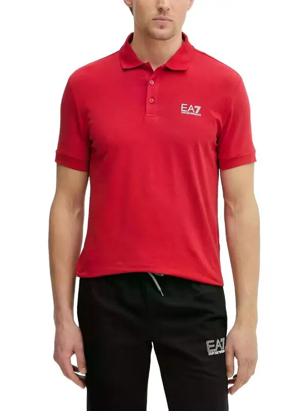 EA7 Logo Polo Shirt - Red
