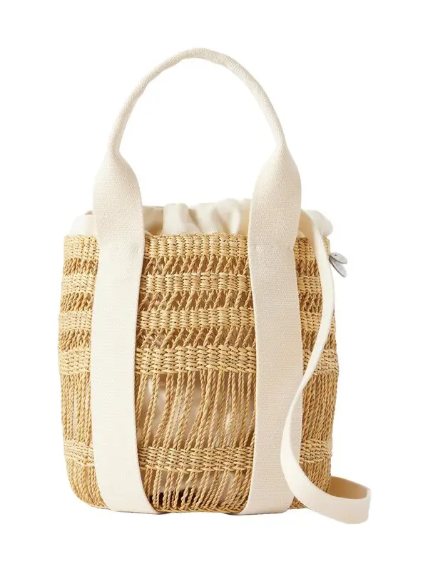 Muuñ Mixy Raffia Bucket Bag - Neutrals