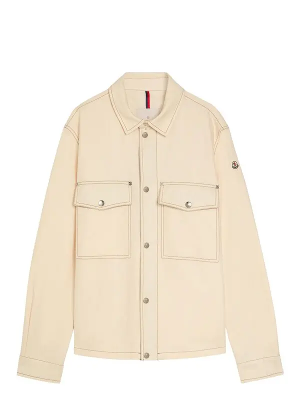 Moncler Watagua Cotton And Linen-blend Overshirt - Ecru