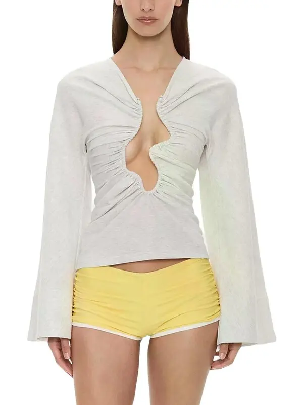 Christopher Esber Salacia Ruched Top - Grey