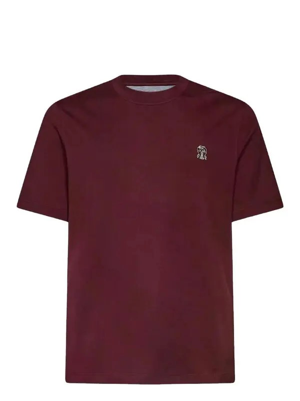 Brunello Cucinelli Solomeo Crest T-shirt - Red
