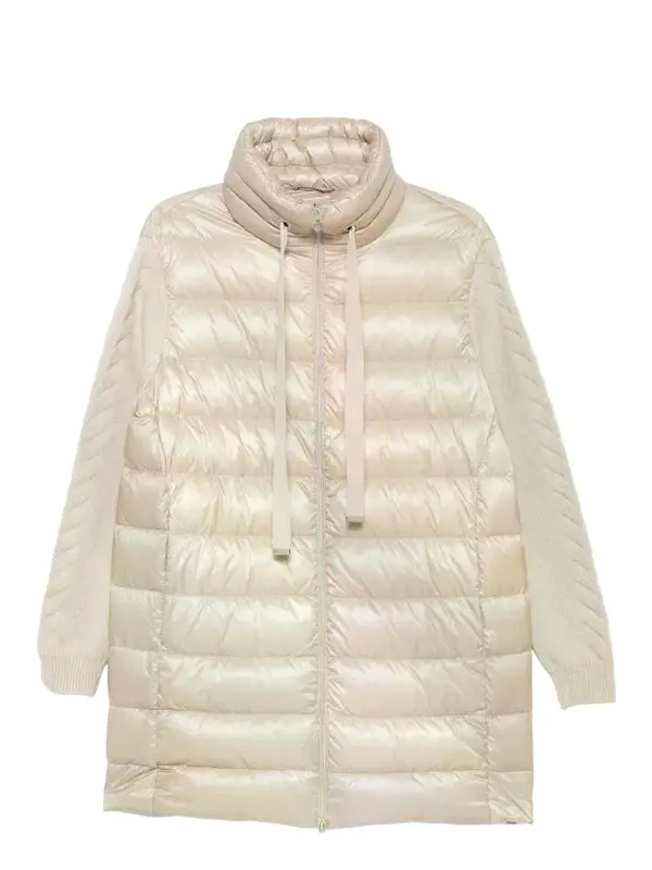 Herno Quilted Panelled Zip-up Coat - Neutrals