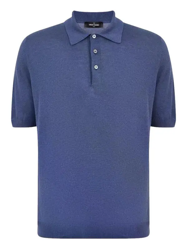 GRAN SASSO Buttoned Polo Shirt - Blue