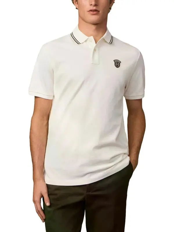 HACKETT  Badge Polo Shirt - Neutrals
