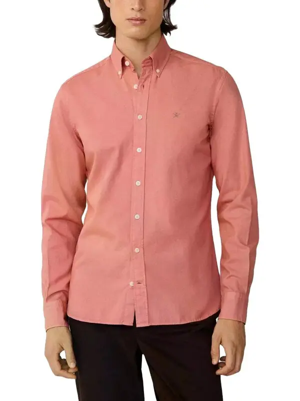 HACKETT LONDON Garment-dyed Oxford Shirt - Red