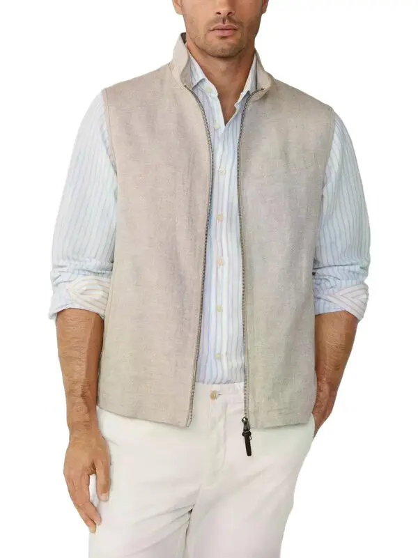 HACKETT LONDON Textured Gilet - Neutrals