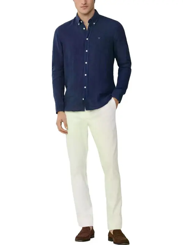 HACKETT LONDON Linen Shirt - Blue