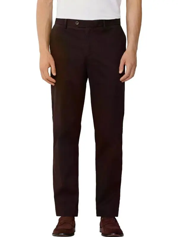 HACKETT LONDON Sanderson Textured Chino Trousers - Brown