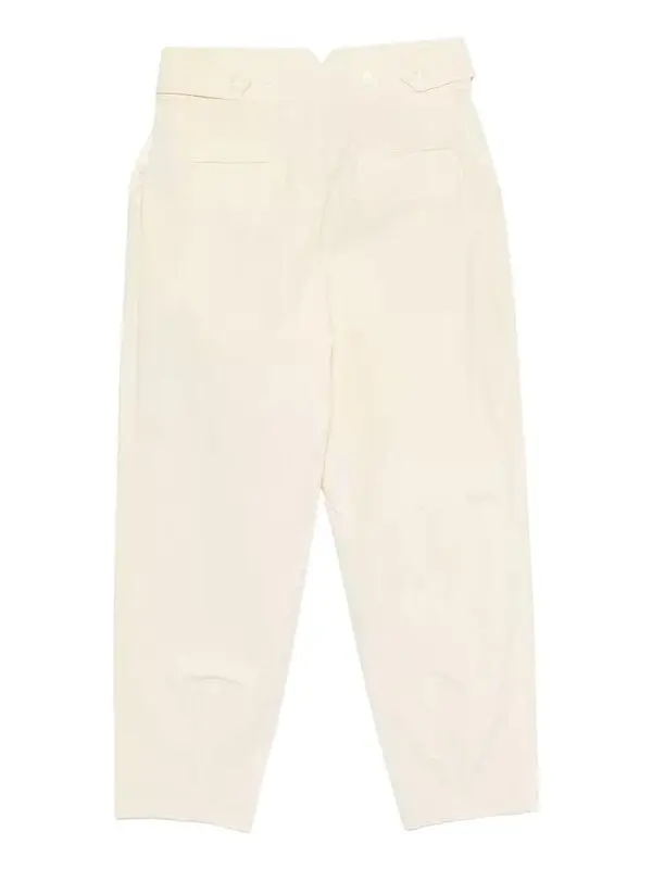 PSOPHIA Pleated Tapered Trousers - Neutrals