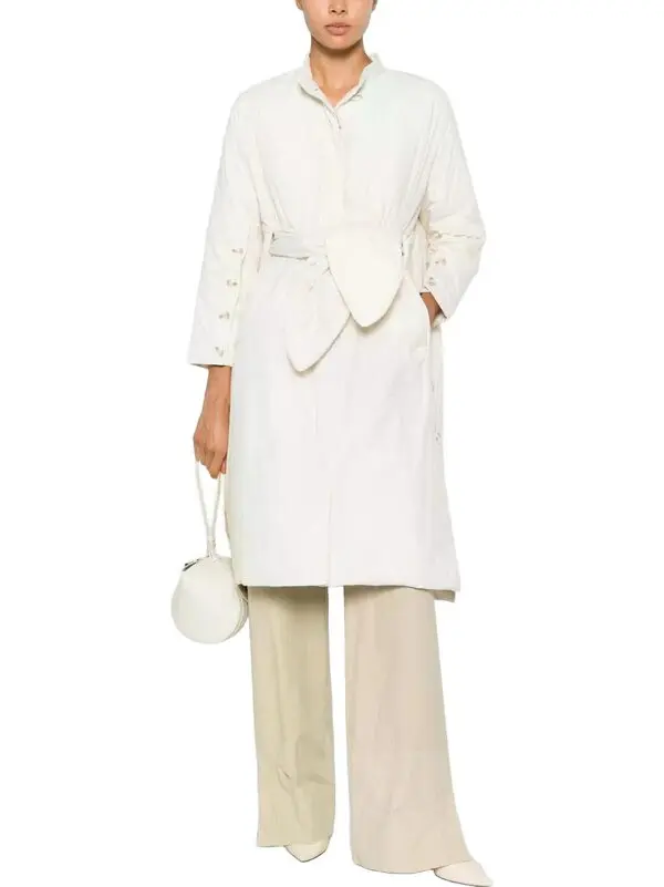 PSOPHIA Belted Button-cuff Coat - Neutrals
