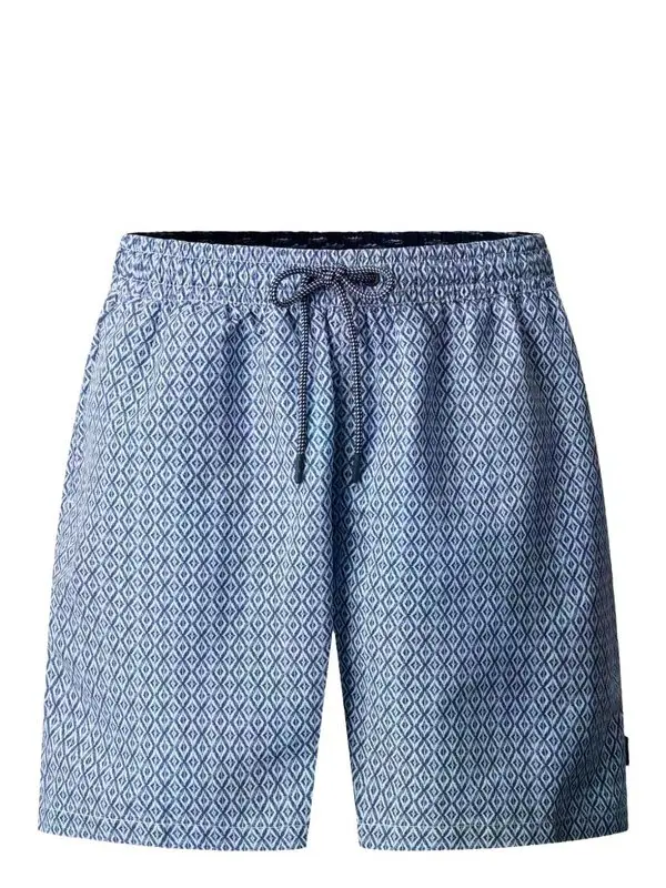 HACKETT LONDON Diamond Print Swim Shorts - Blue