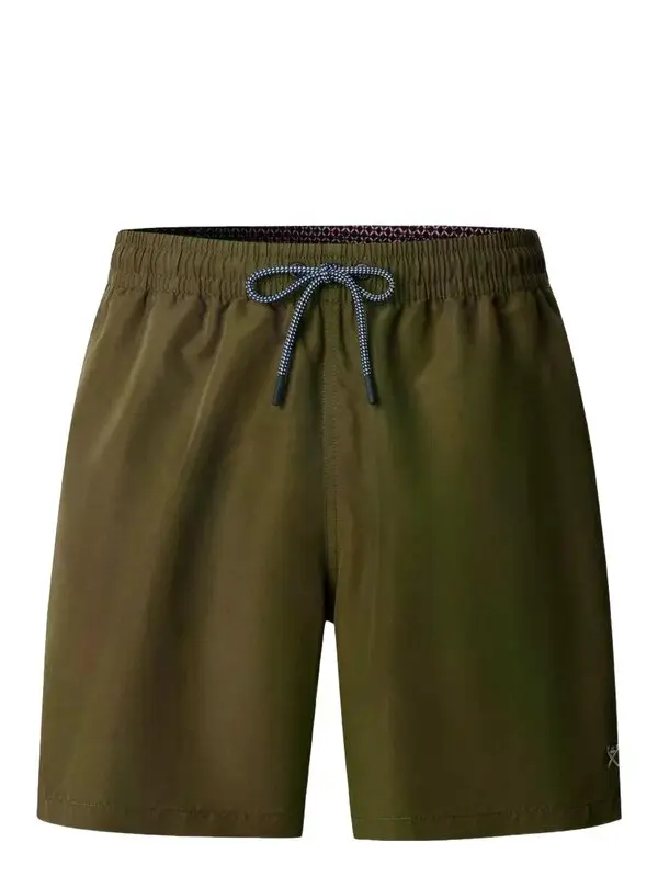 HACKETT LONDON Embroidered Swim Shorts - Green