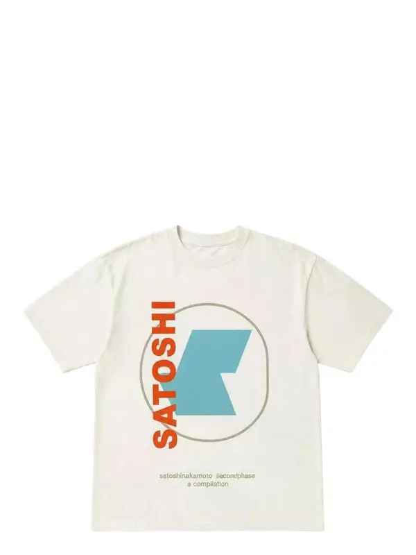 SATOSHI NAKAMOTO Graphic-print T-shirt - Neutrals