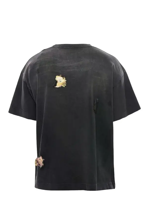 Givenchy Washed-effect Appliqué T-shirt - Grey