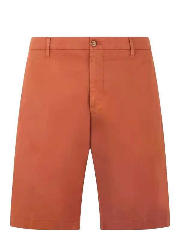 Fedeli Bermuda Shorts With Button And Zip Fastening - Orange