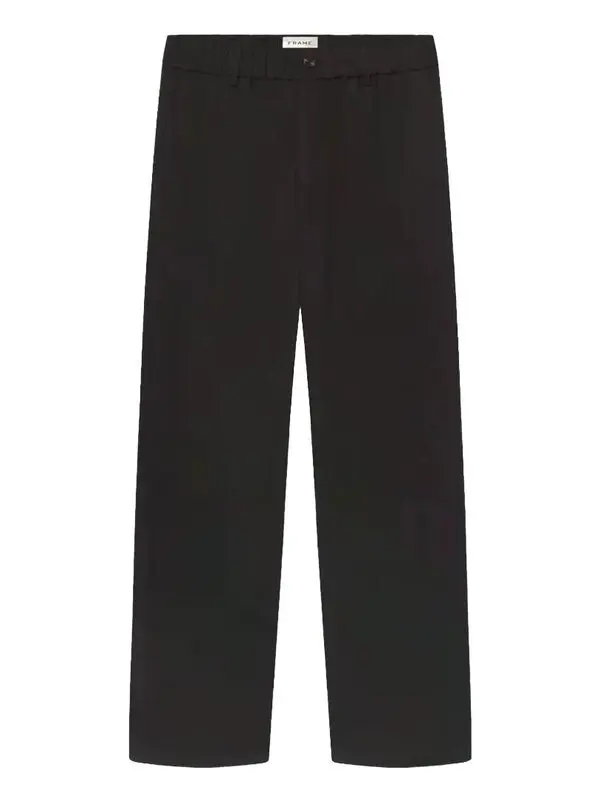 FRAME Relaxed Cotton Trousers - Black
