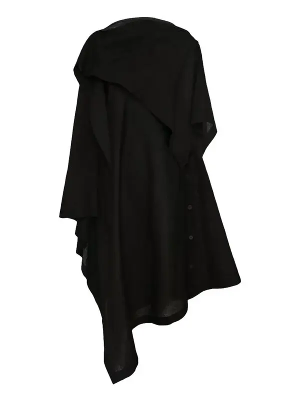 Issey Miyake Asymmetric Draped Dress - Black