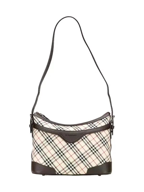 Burberry Nova Check Canvas Shoulder Bag - Neutrals