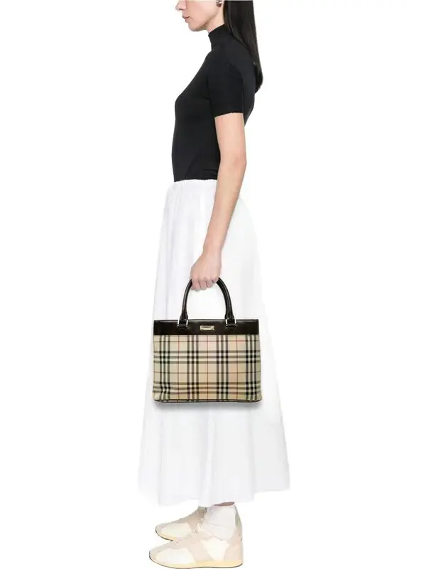 Burberry House Check Canvas Tote Bag - Neutrals