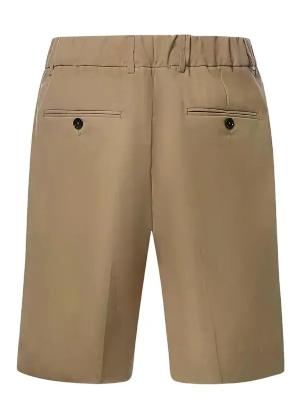 BE ABLE Pleated Detail Tailored Shorts - Brown