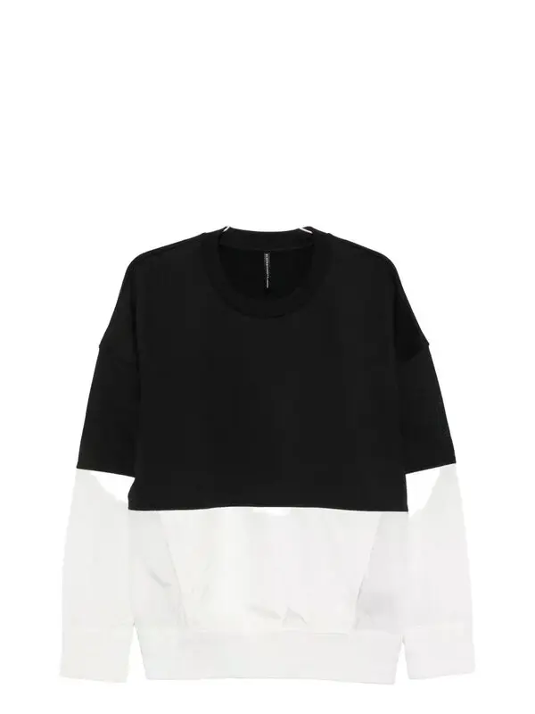 BLACKBARRETT Two-tone Blocking Sweatshirt - Black