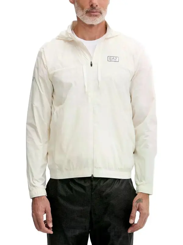 EA7 Grid-pattern Track Pants - Neutrals