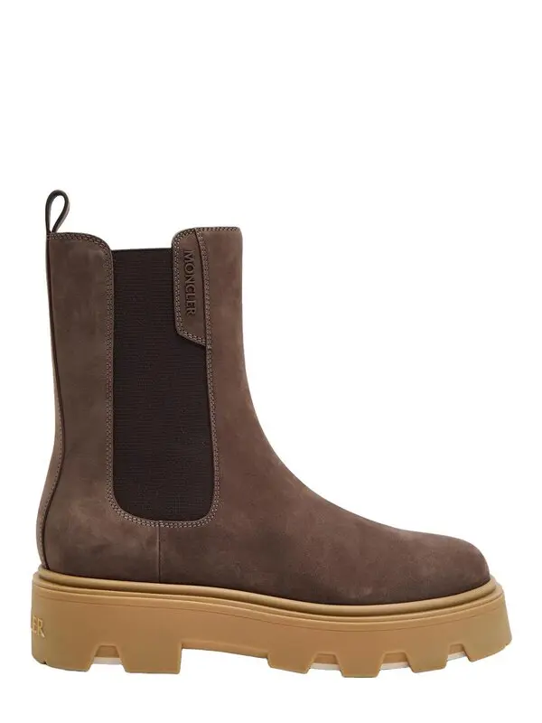 Moncler Aurea Suede Chelsea Boots - Brown