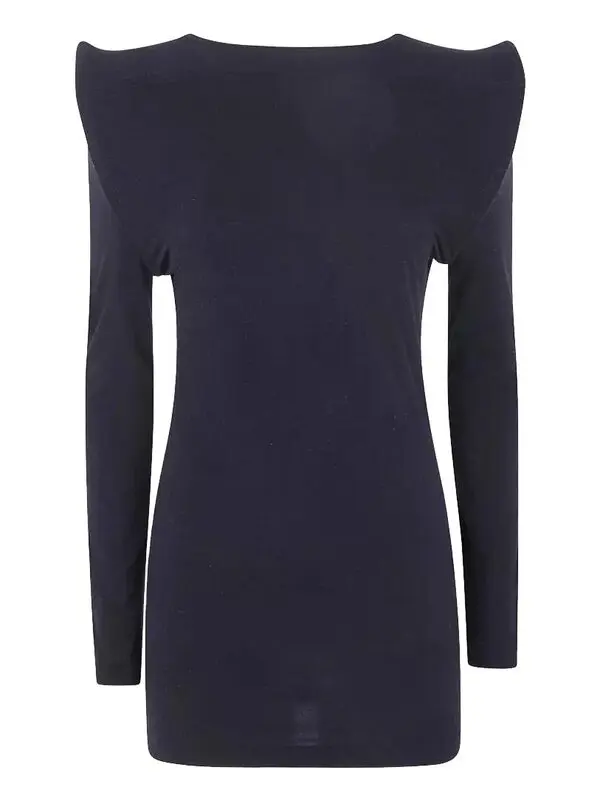 Junya Watanabe Structured Shoulder Boat Neck Top - Blue