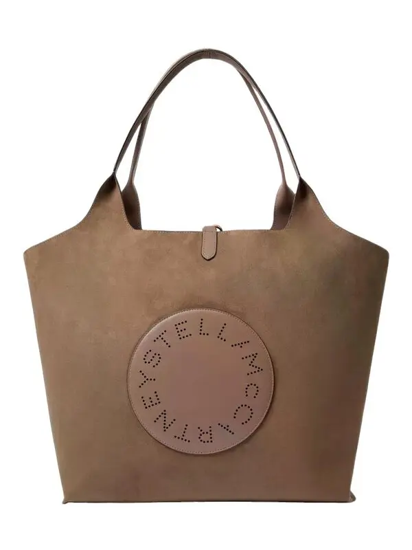 Stella McCartney Logo Perforated Tote Bag - Brown