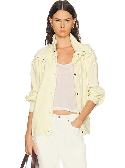 FRAME The Seersucker Track Jacket - Lemon Multi