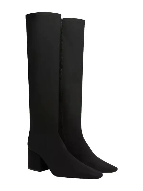 COURREGES Stretch-jersey Knee-high Boots - Black