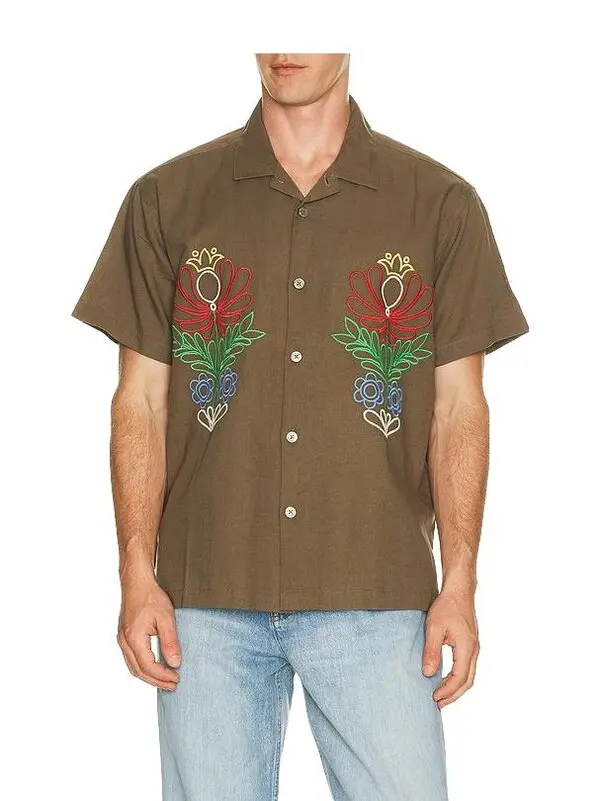 Obey Perry Woven Shirt In . Also - Brown