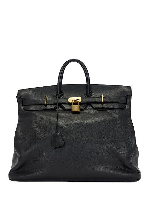 FWRD RENEW Hermes Ardennes Haut A Curroies Birkin 50 Handbag - Black