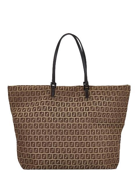 FWRD RENEW Fendi Zucchino Tote Bag - Brown