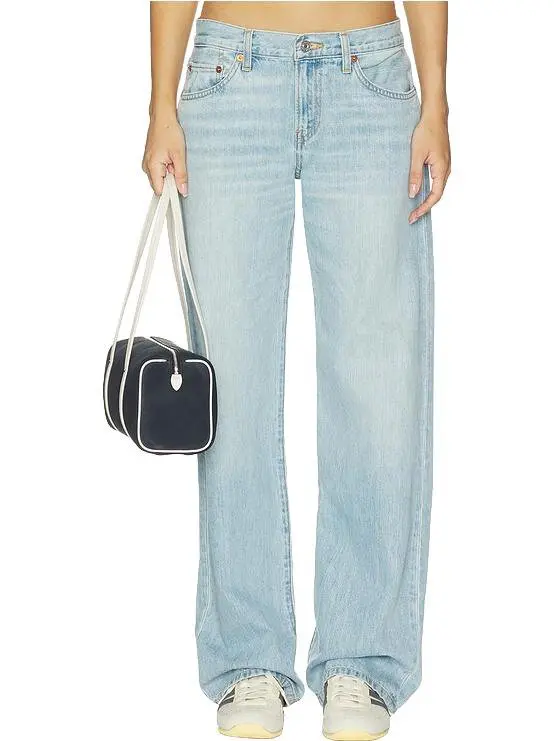 RE/DONE Loosie Wide Straight Leg Jeans - Blue
