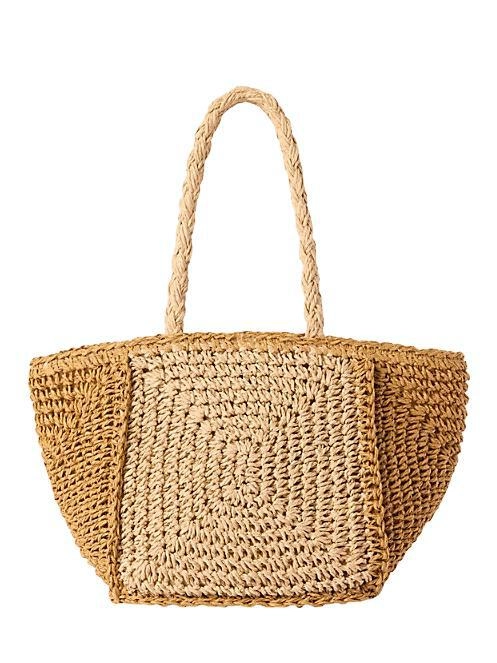 Whistles Patchwork Straw Mini Bag - Multi-coloured