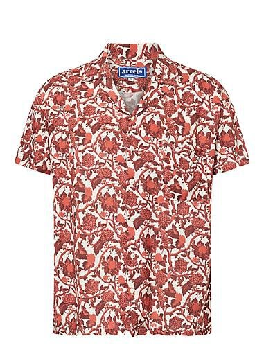 ARRELS BARCELONA Kabak Graphic-print Woven Shirt - Red