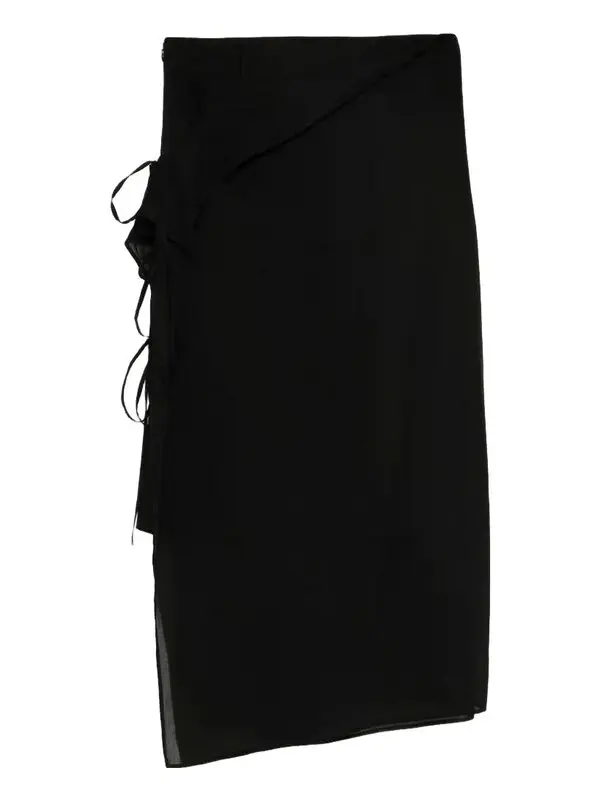 LIMI FEU Asymmetric Lace-up Skirt - Black