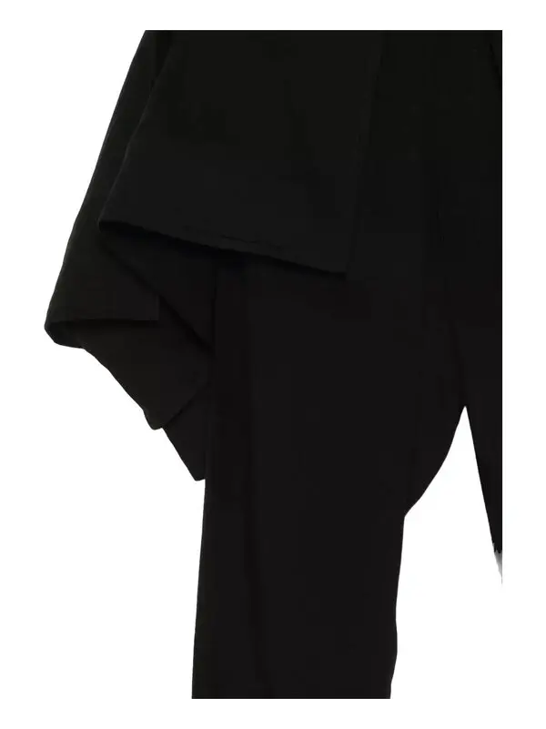 LIMI FEU Draped Layered Trousers - Black