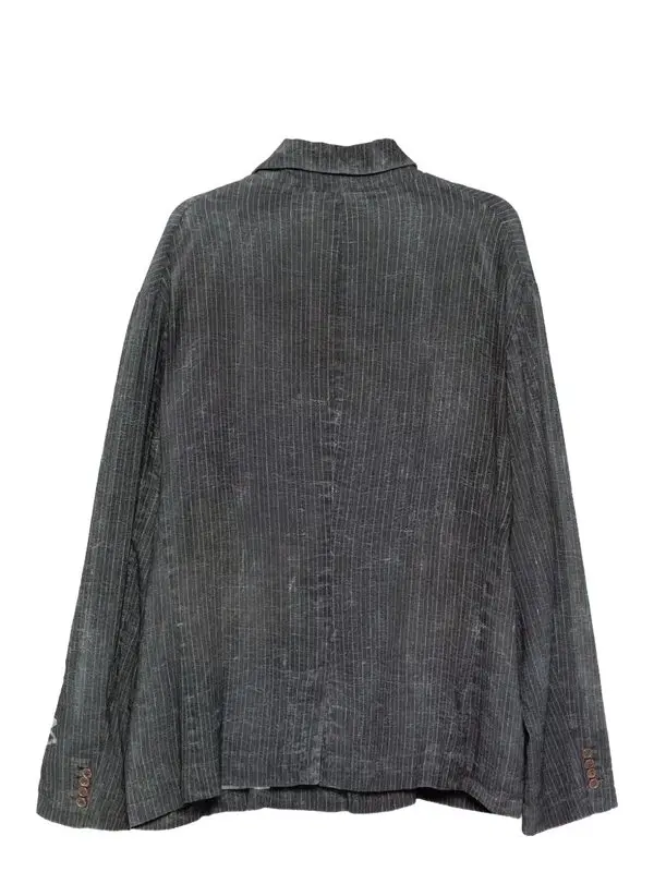 RUNDHOLZ Pinstripe Effect Jacket - Grey