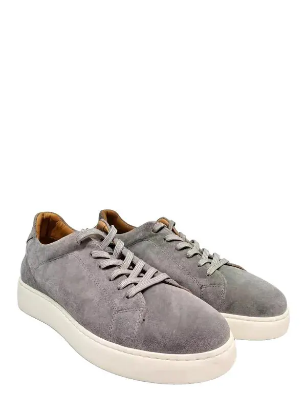 POCHE PARIS Lace-up Suede Sneakers - Grey