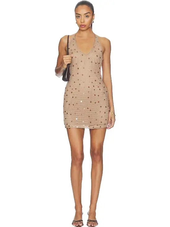 SNDYS. Kimali Mini Dress - Beige