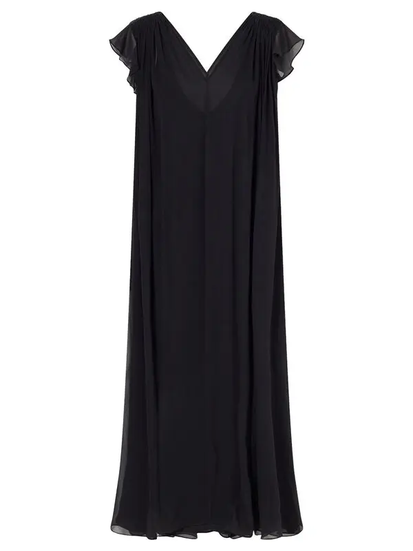 ERES Shirred Muslin Maxi Dress - Black