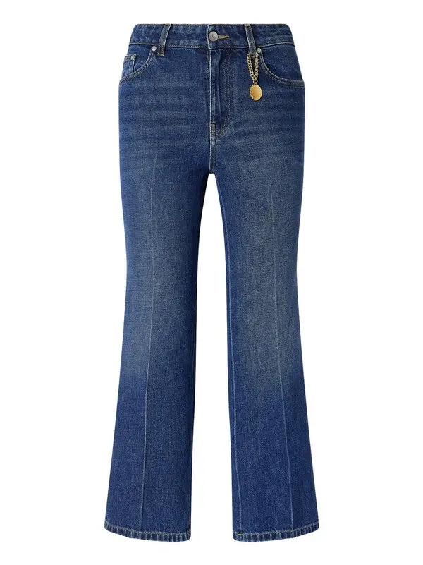 Stella McCartney Mid-rise Cropped Flared Jeans - Blue
