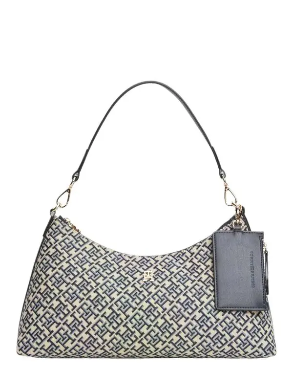 Tommy Hilfiger Monogram Logo Plaque Shoulder Bag - Neutrals