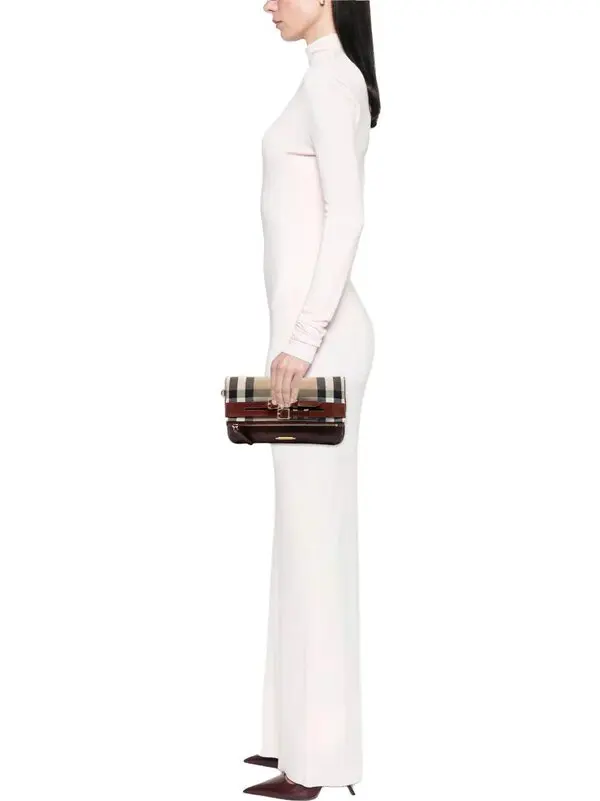 Burberry House Check Canvas And Leather Adeline Wristlet Clutch - Neutrals