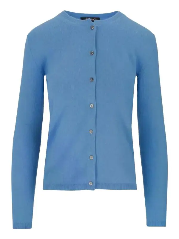 LA ROSE Button-up Cardigan - Blue