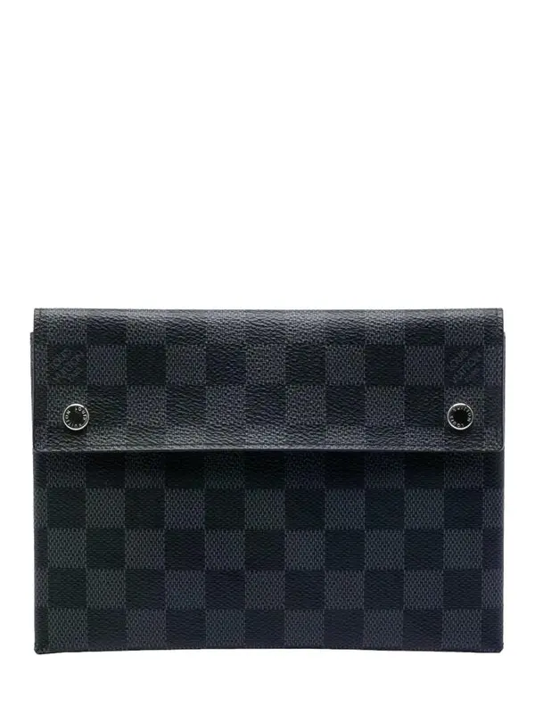 LOUIS VUITTON 2019 Damier Graphite Pochette Mm Clutch Bag - Black