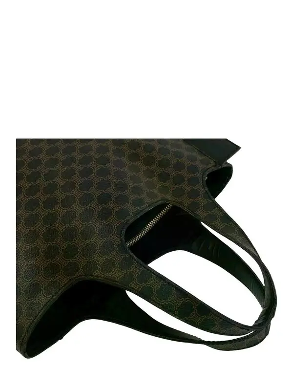 Celine Macadam Coated Canvas Tote Bag - Black